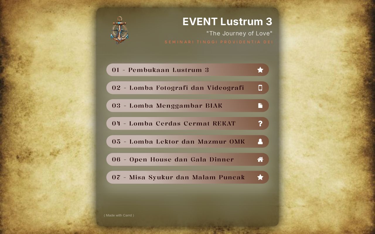 Event Organizer - LUSTRUM 3